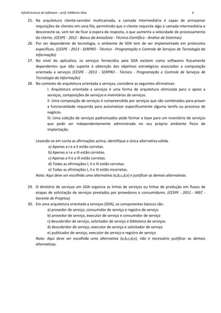Lista de exercícios tipos de arquitetura infraestrutura de software | PDF