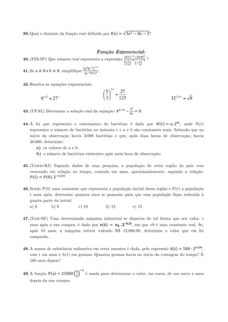 Lista de exercicios | PDF