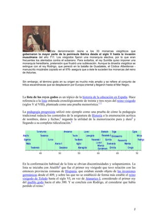 Lista de los reyes godos | PDF