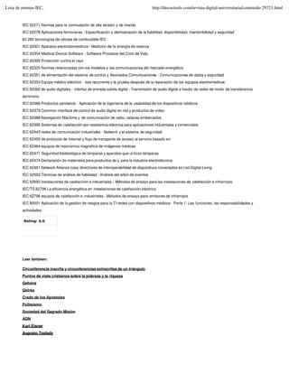 Lista de normas iec | PDF