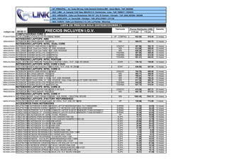 Lista de precios 09 05-2011 | XLS