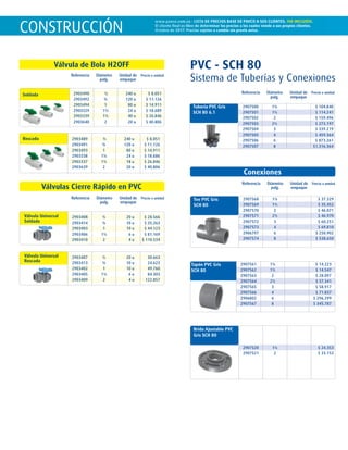 Lista de precios pavco noviembre 2017 | PDF
