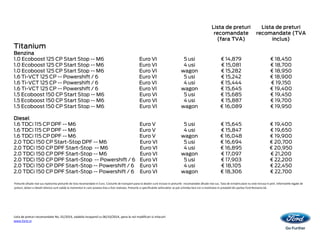 Lista de preturi public noul ford focus final | PDF