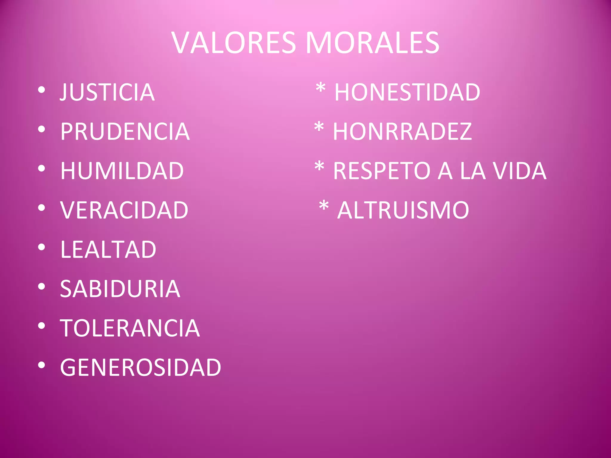 Lista de valores | PPT