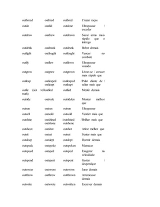 Lista de verbos irregulares do inglês | PDF