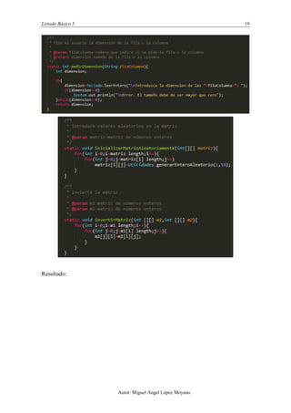 Listado Ejercicios Básicos Java 5 | PDF