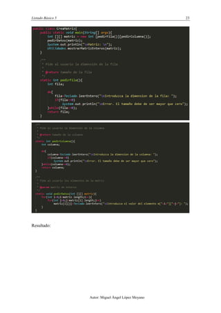 Listado Ejercicios Básicos Java 5 | PDF