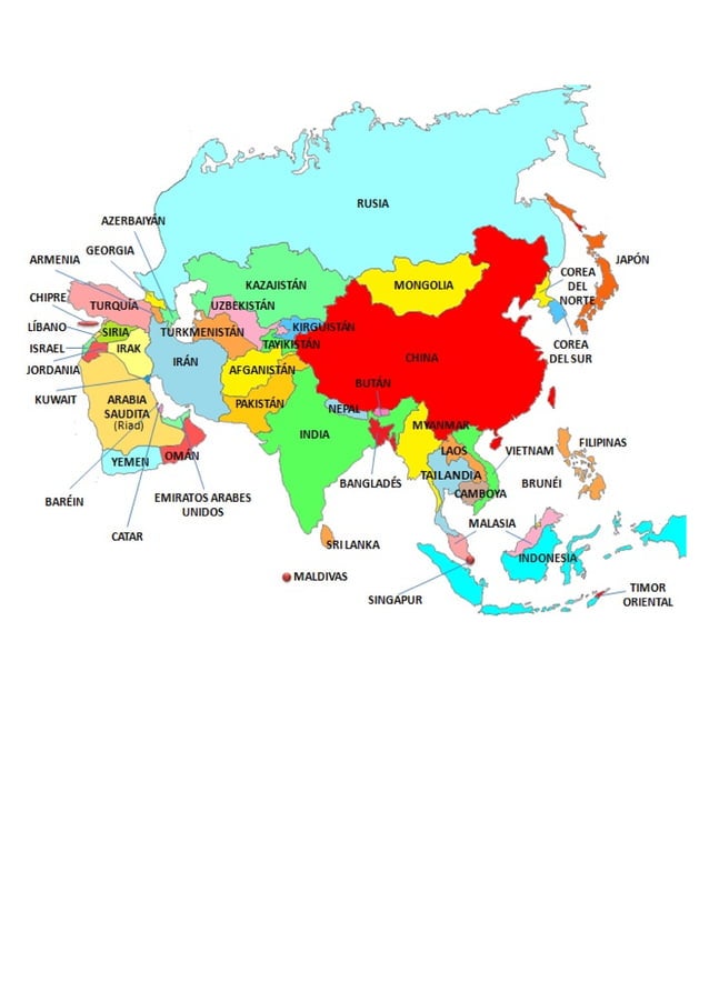 Listado de paises de asia y capitales Paso a paso
