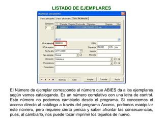 Listado de ejemplares | PDF