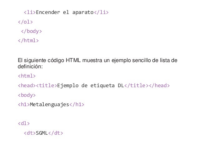 Listas ordenadas y listas no ordenadas