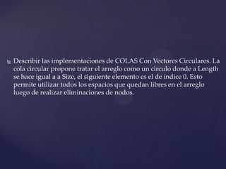 Listas, pilas y colas | PPTX
