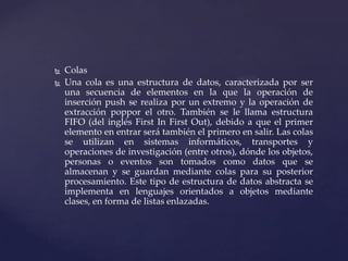 Listas, pilas y colas | PPTX