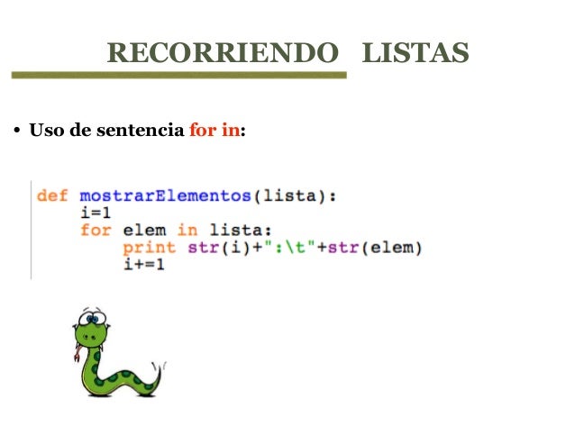 Listas y fecha en Python Listas y fecha en Python