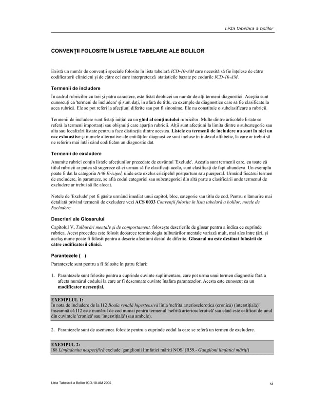 Lista tabelara boli_icd_10_am | PDF