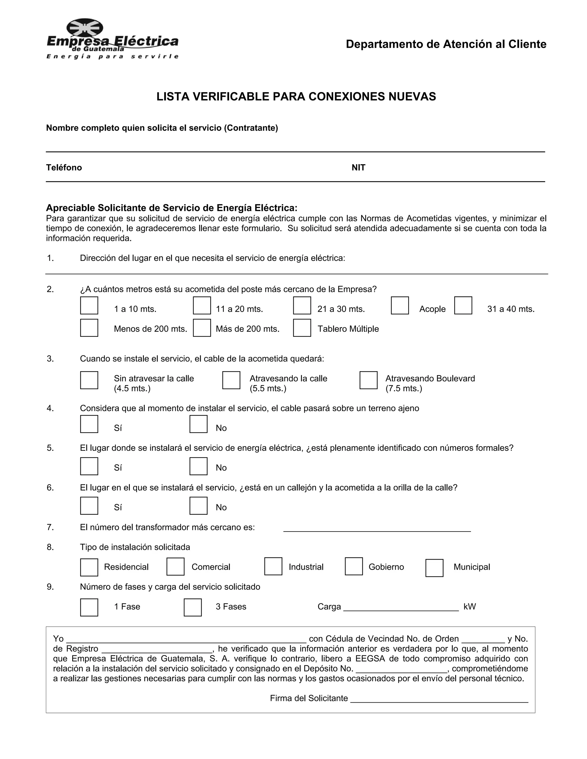 Listaverificable eegsa | PDF