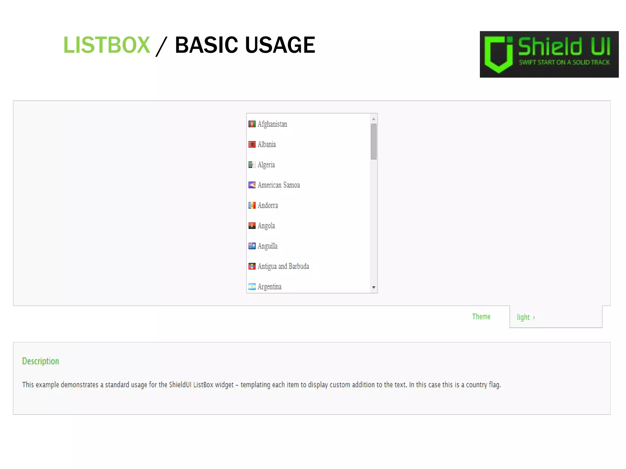 Shield UI: List box | PPT