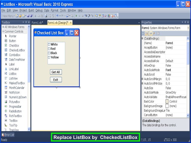 Listbox+checkedlistbox | PPT