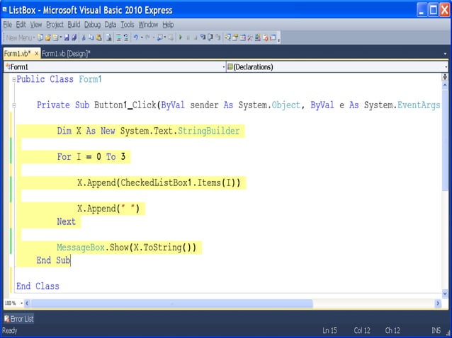 Listbox+checkedlistbox | PPT