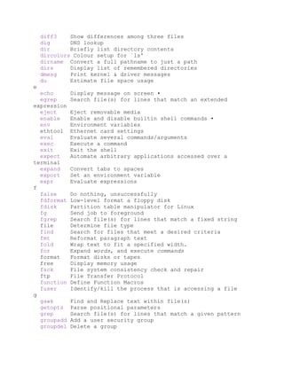 List command linux a z | DOCX