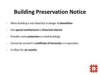 Listed building presentation final | PPTX