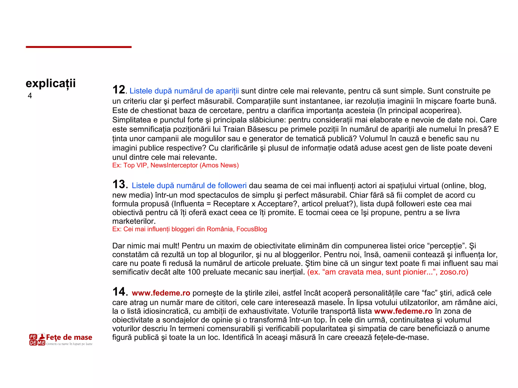 Liste de personalitati - criterii, exemple, explicaţii | PDF