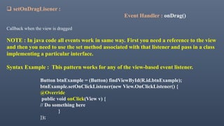 Androd Listeners | PPTX