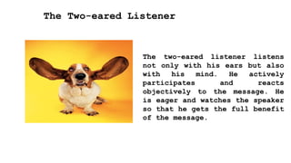 Types of Listeners ppt from English subject | PPTX