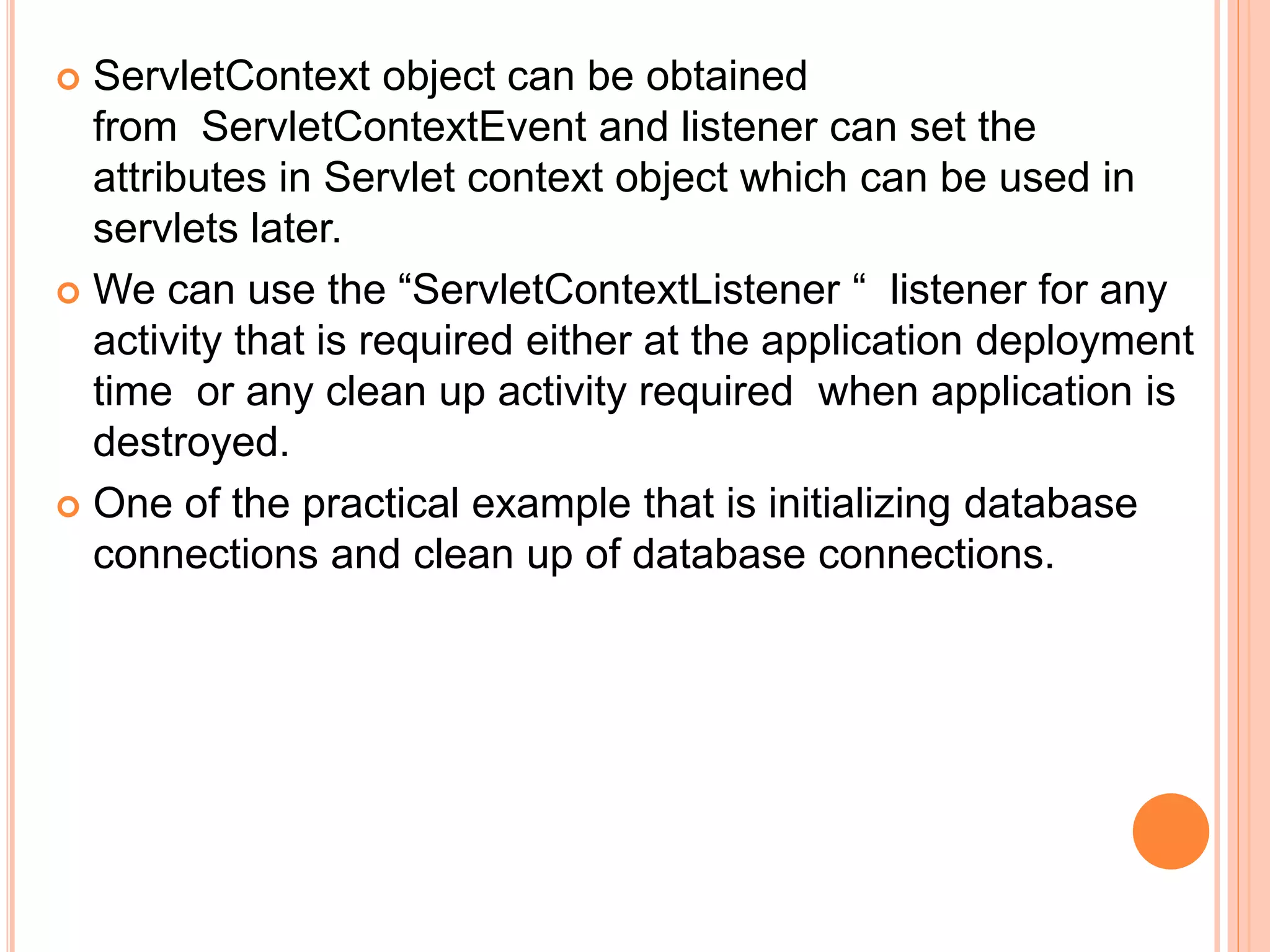 Listeners and filters in servlet | PPT