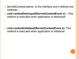 Listeners and filters in servlet | PPT