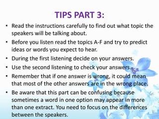 Listening FCE - CALL 2015 | PPTX