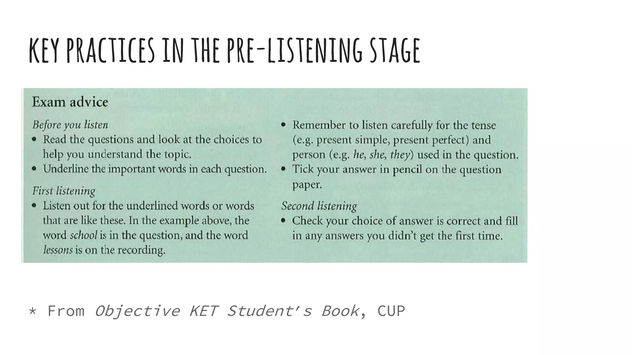Prepare your students for real world listening | PPT