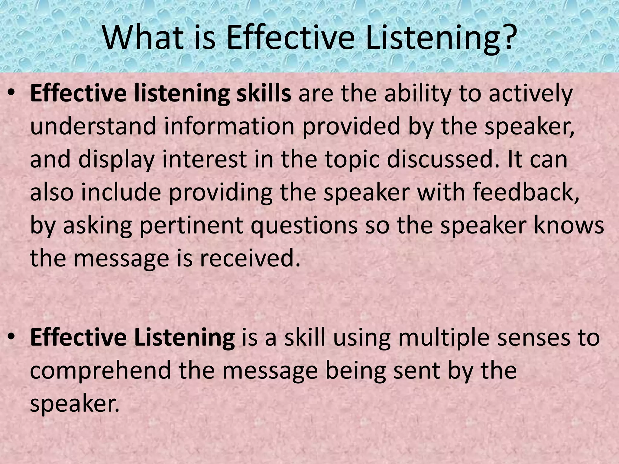 The Power of Listening skill in Communication | PPTX