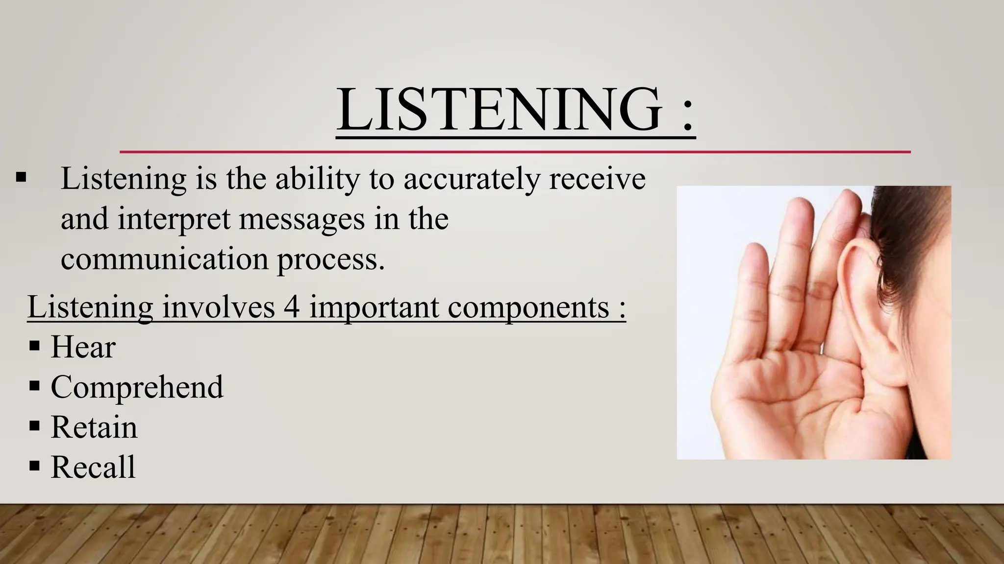 listening and stage of listening by yashwini | PPT