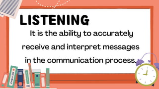 Types of listening- Listening for gist, specific information, detailed ...