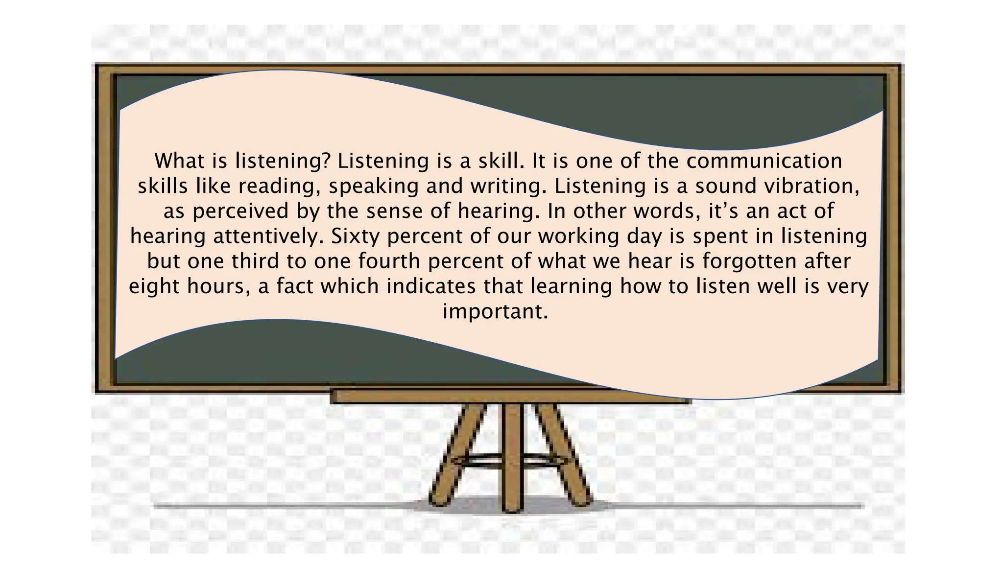 Listening and how to identify a good listener | PPT