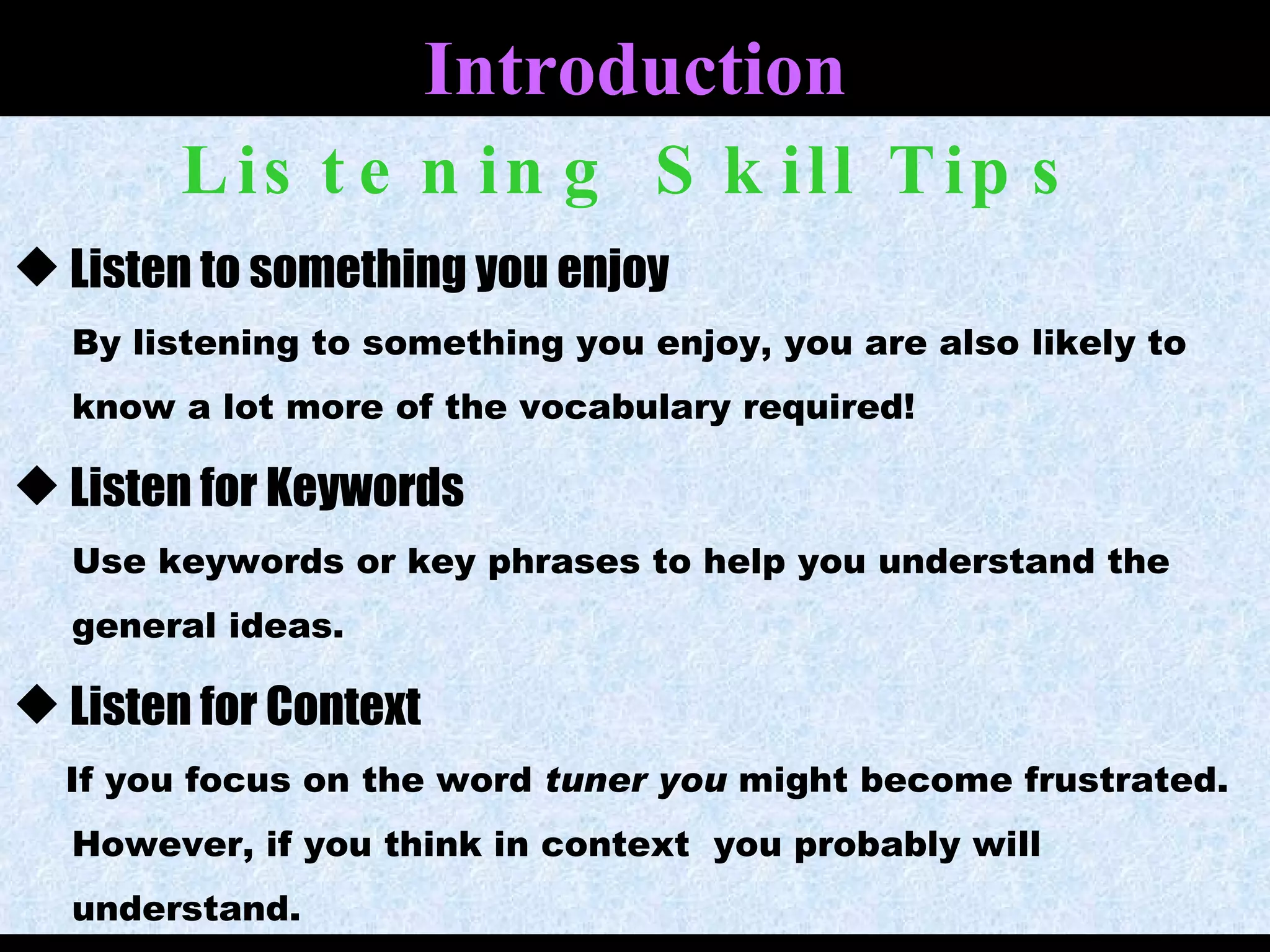 Listening Lesson Plan | PPT
