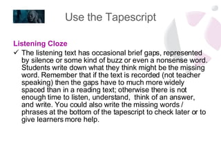 Listening Pre Listening & Post Listening | PPT