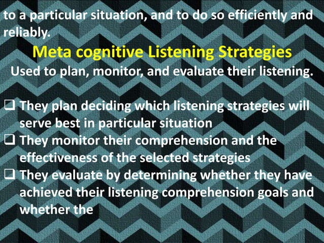 Listening strategies | PPTX | Education