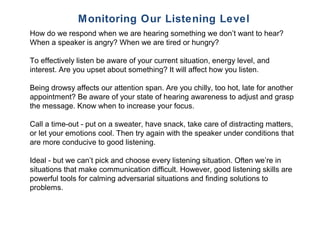 Wood Badge - Listening To Learn | PPT