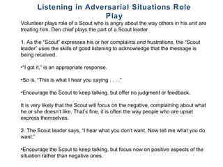 Wood Badge - Listening To Learn | PPT