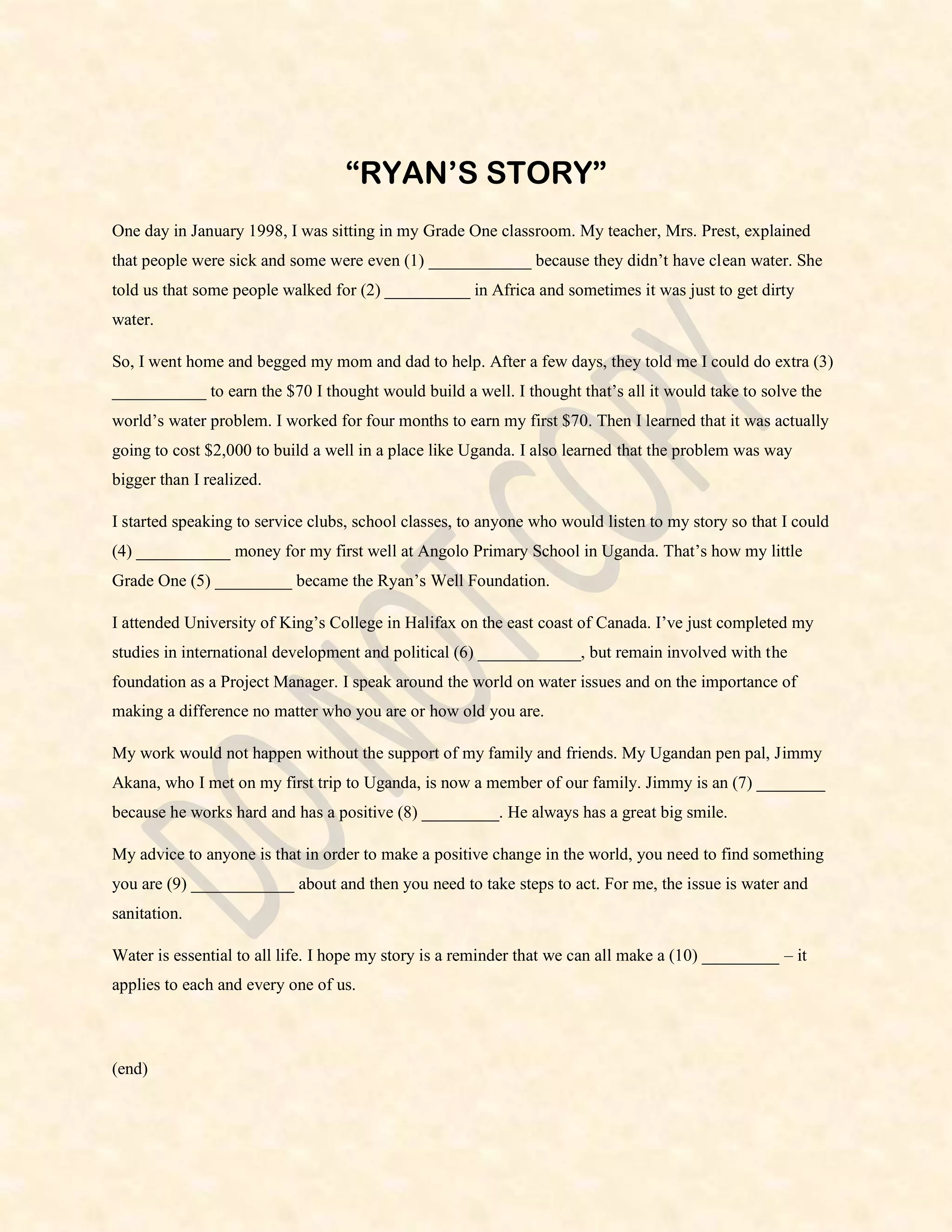 Listening Activity -- YOUNG HEROES | PDF