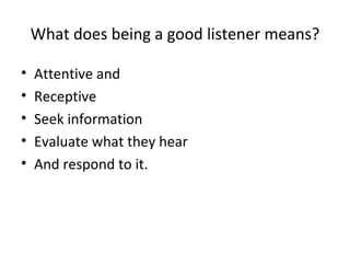 Listening And Evaluating[1] | PPT