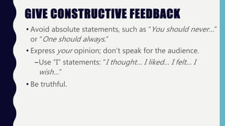 Listening and evaluation | PPTX