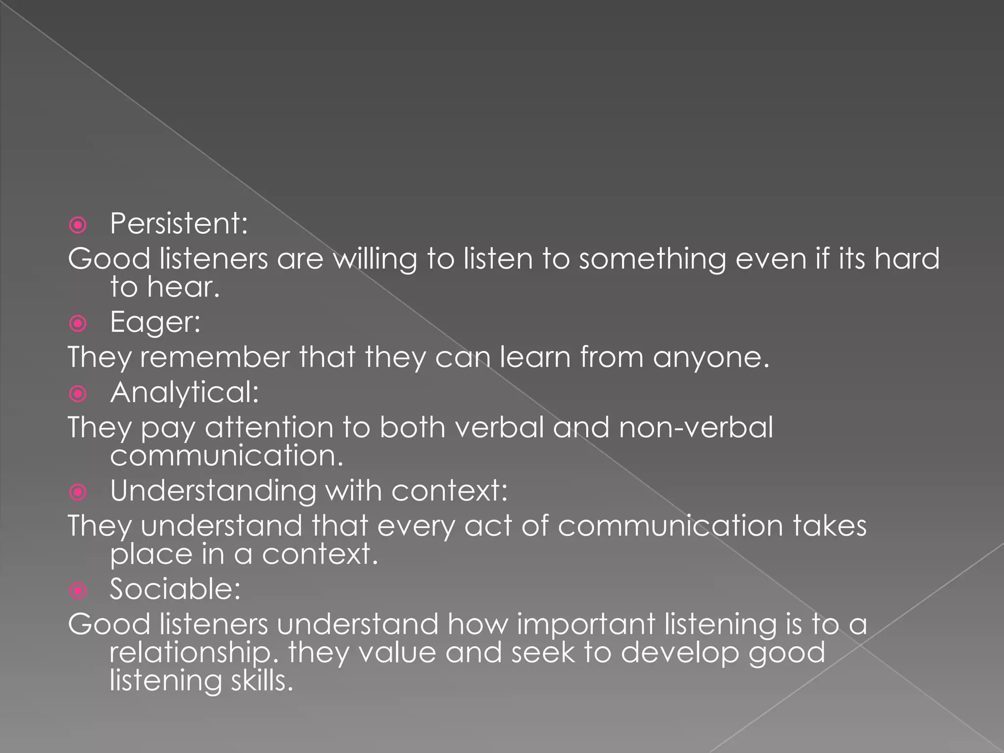 Listening and feedback | PPTX