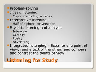 ASSESSING LISTENING | PPT