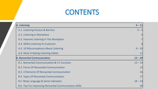 Listening and Nonverbal Communication | PPTX