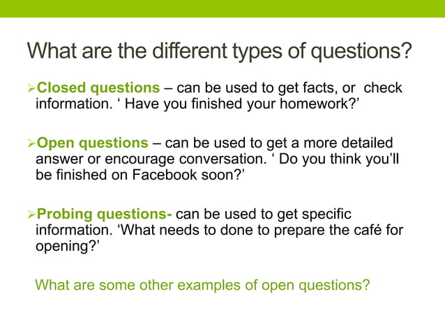 Listening and questions | PPT