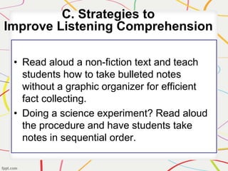 Listening and Reading comprehensions | PPTX