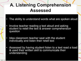 Listening and Reading comprehensions | PPTX