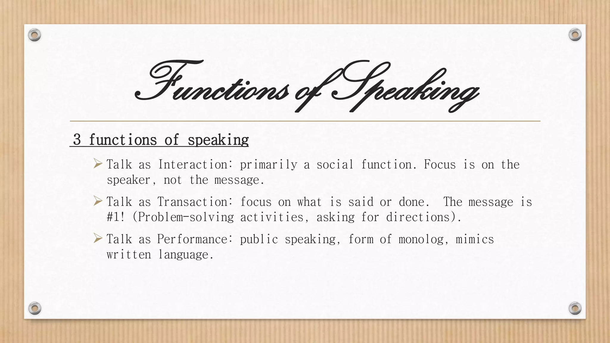 Listening and speaking | PPTX